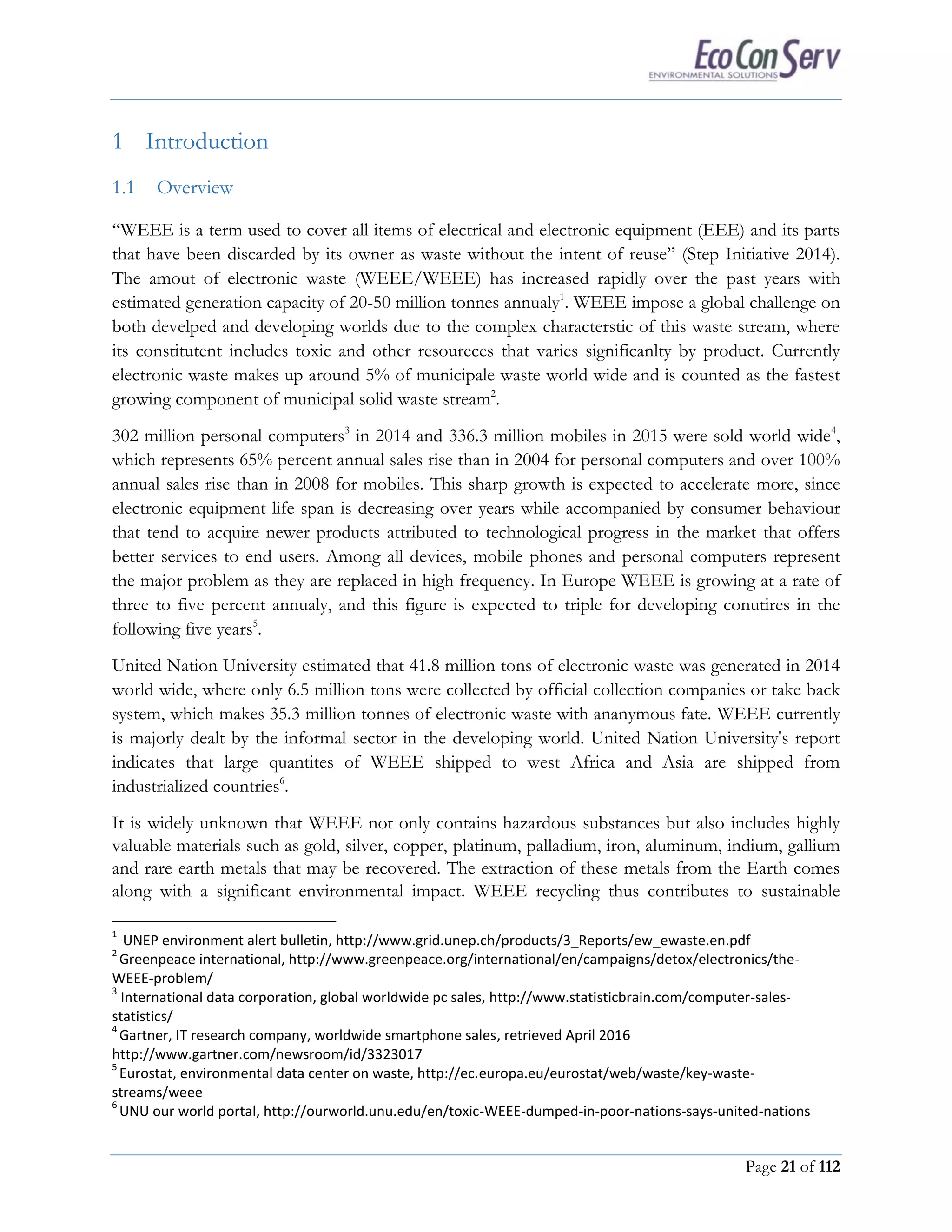 Assessment of WEEE Management in Egypt | PDF