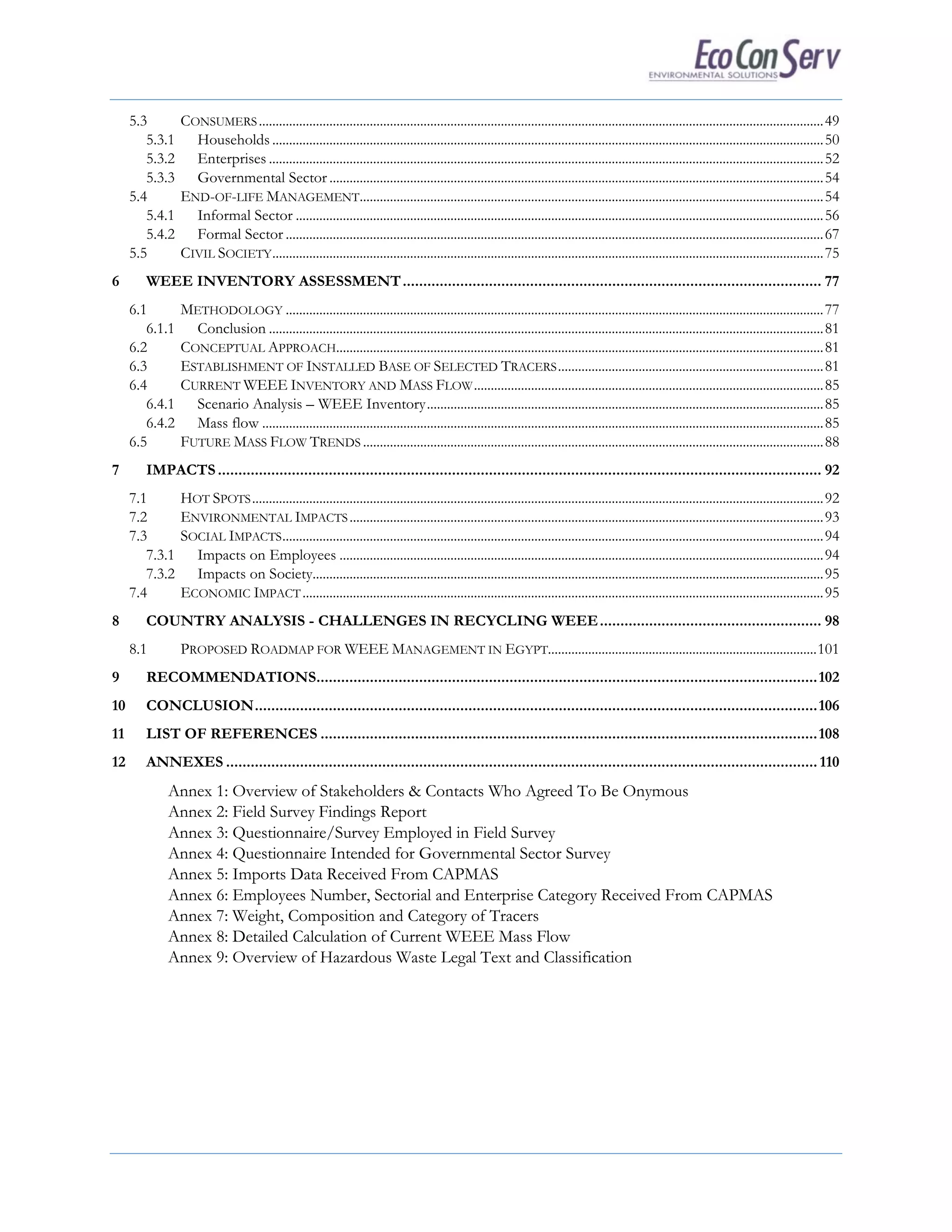 Assessment of WEEE Management in Egypt | PDF