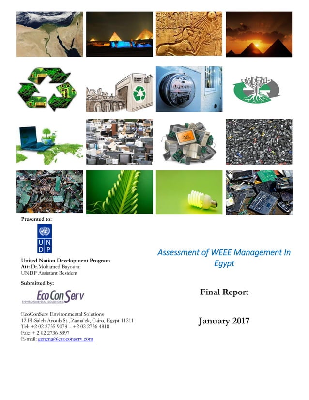 Assessment of WEEE Management in Egypt | PDF | Environmental Services ...