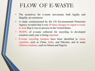 E waste as a problem and its management | PPTX