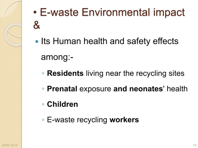 E waste, health & enviroment-may2019 | PPTX | Environmental Services ...