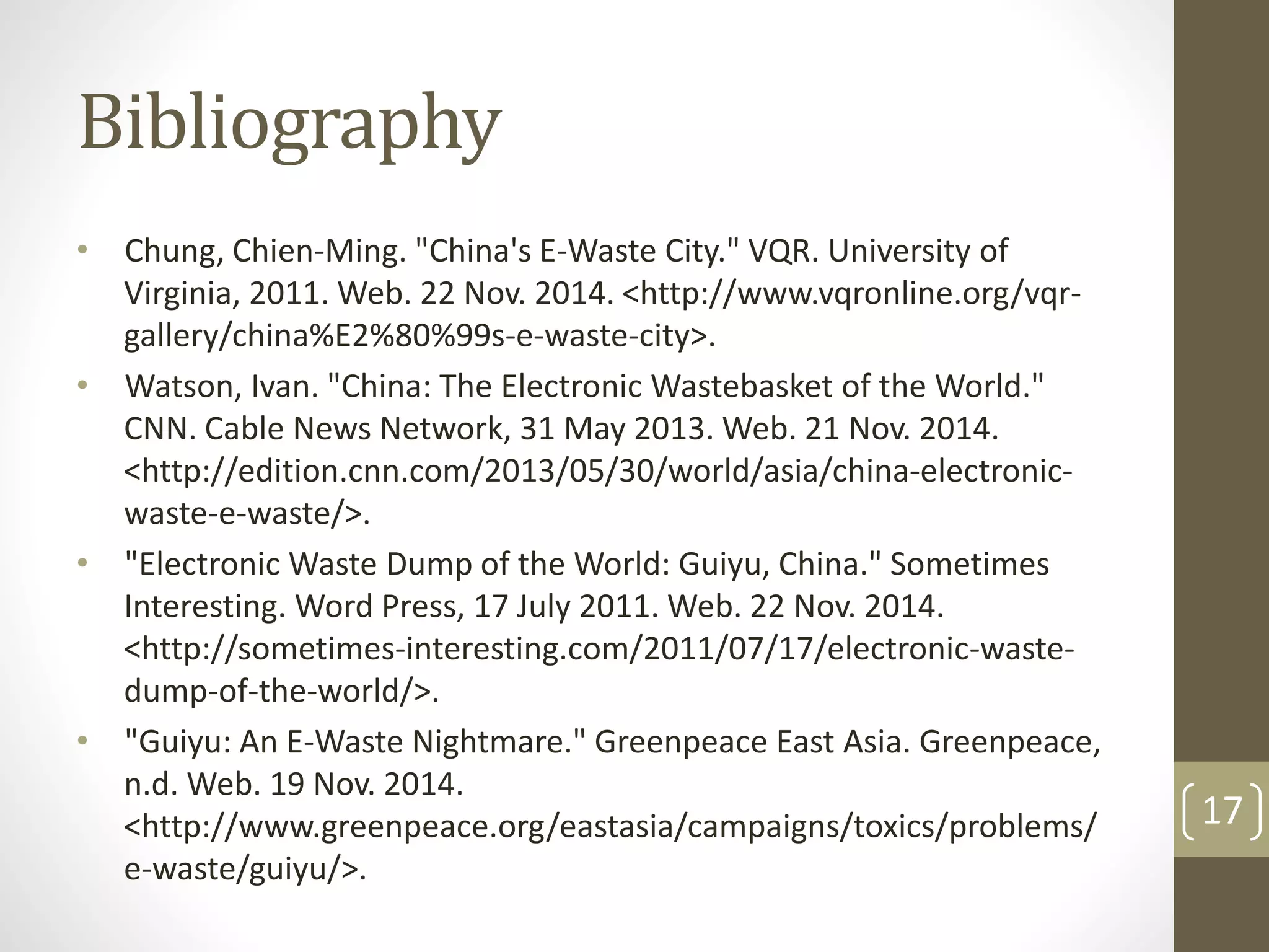 E waste in guiyu, china | PPTX