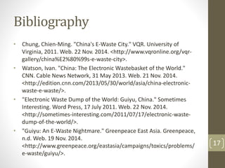 E waste in guiyu, china | PPTX