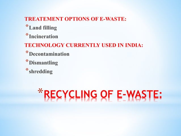 E waste in india | PPT