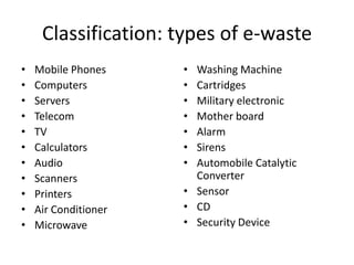 E waste management | PPTX