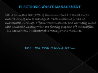 E waste management | PDF