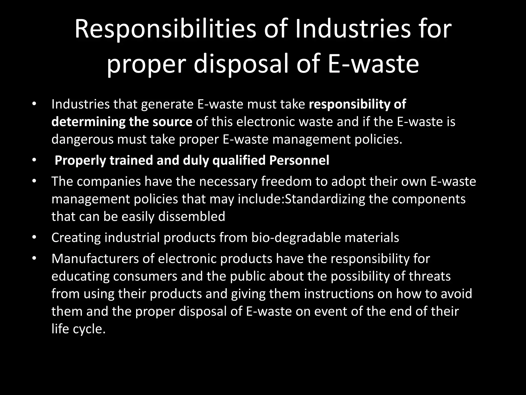 E waste management | PPTX