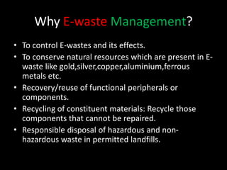 E waste management | PPT