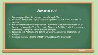 E waste management | PPTX