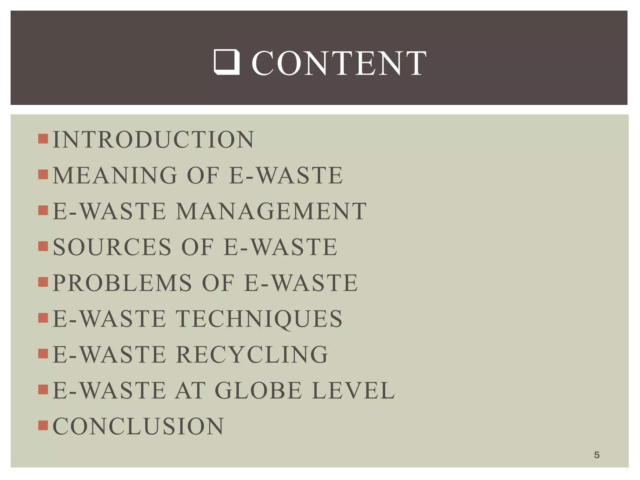 E waste management | PPTX