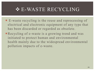 E waste management | PPTX