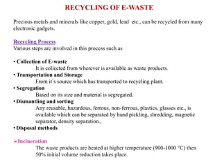 E-waste & Management.ppt | Environmental Services Industry | Industries