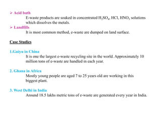 E-waste & Management.ppt | Environmental Services Industry | Industries