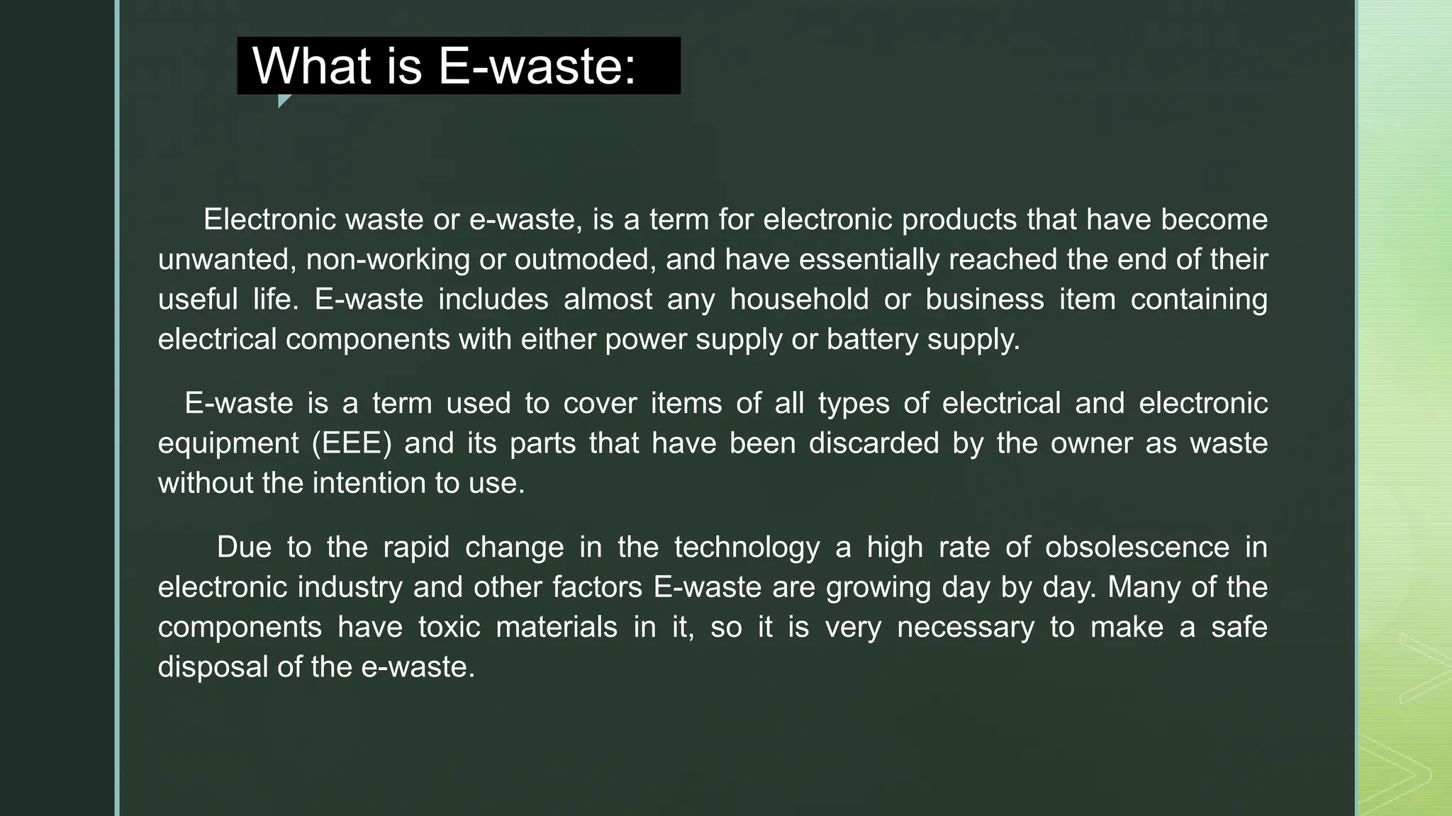 Presentation on E-waste Management or Electronic Waste Management | PPTX