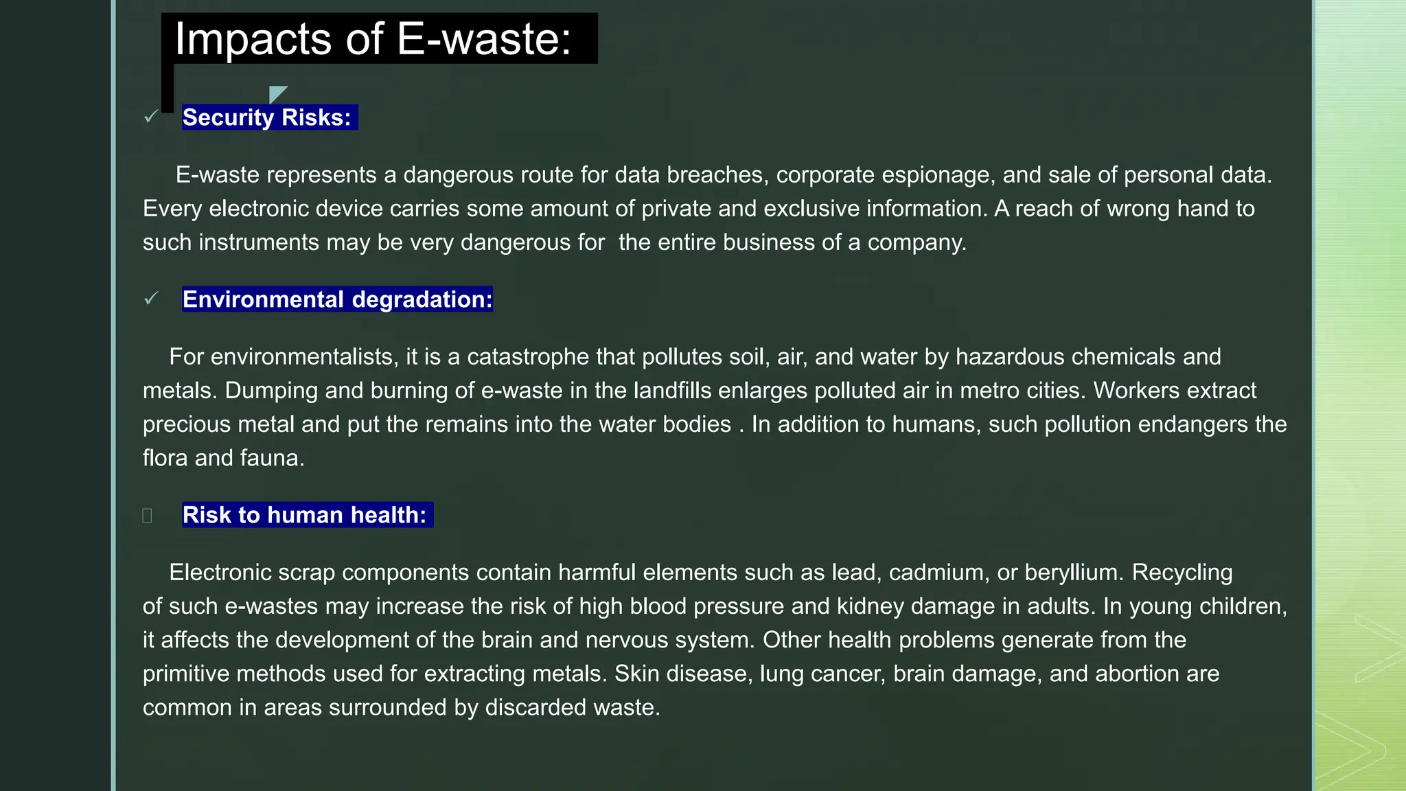 Presentation on E-waste Management or Electronic Waste Management | PPTX