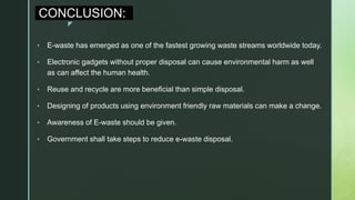 Presentation on E-waste Management or Electronic Waste Management | PPTX