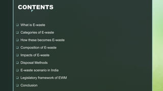 Presentation on E-waste Management or Electronic Waste Management | PPTX