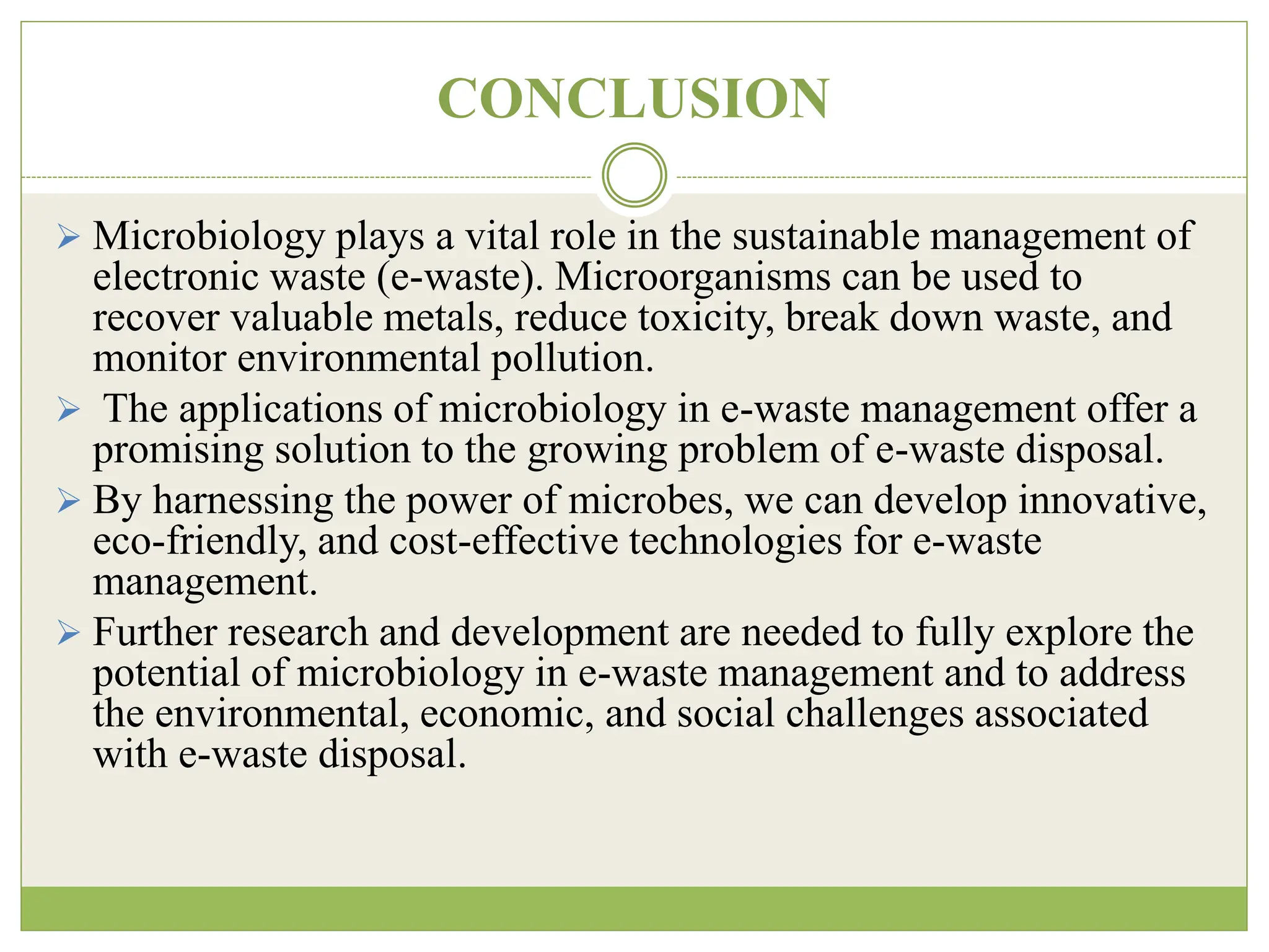 Electronic-waste Management with help of Microorganisms | PDF