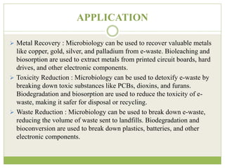 Electronic-waste Management with help of Microorganisms | PDF
