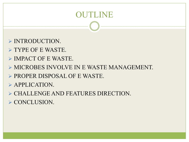 Electronic-waste Management with help of Microorganisms | PDF | Environmental Services Industry ...