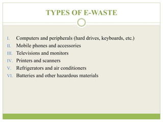 Electronic-waste Management with help of Microorganisms | PDF ...