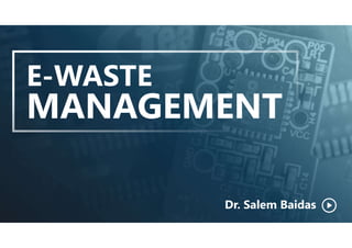 E-Waste Management | PDF