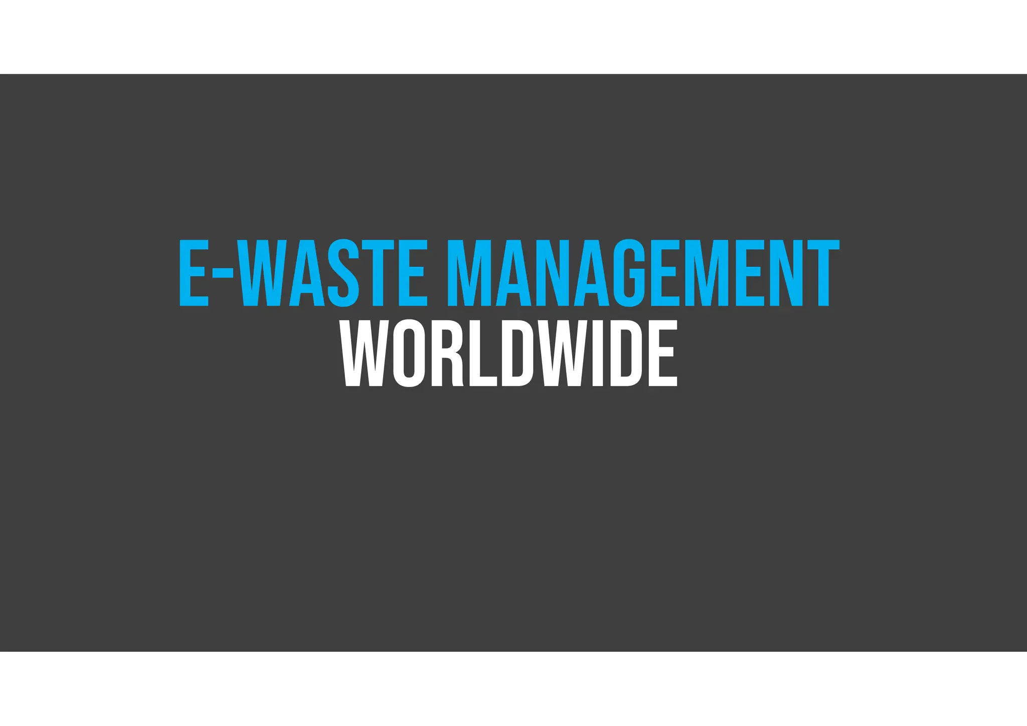 E Waste Management | PDF