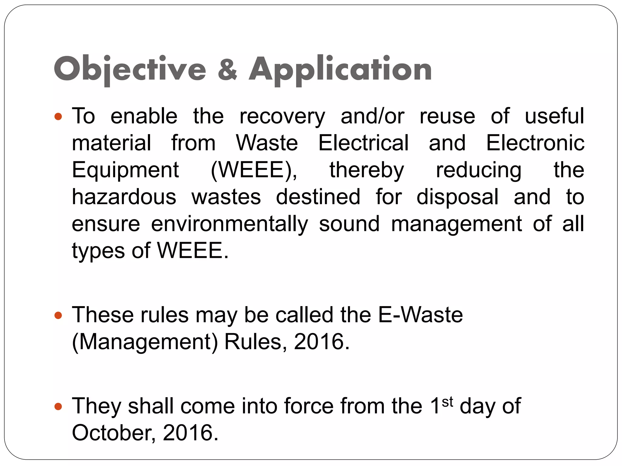 E wastemanagementrules2016 | PPT