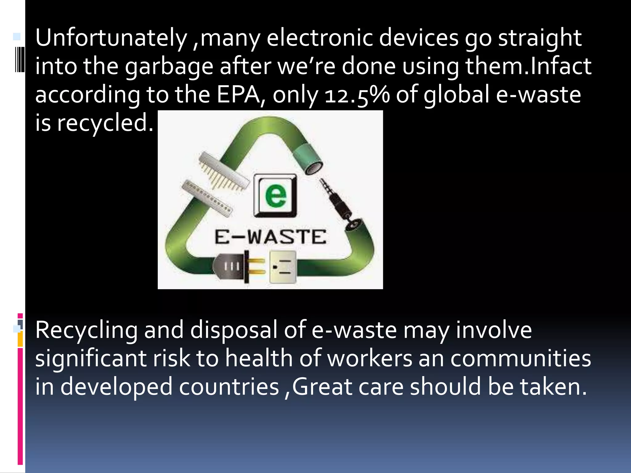 E waste management ppt | PPTX