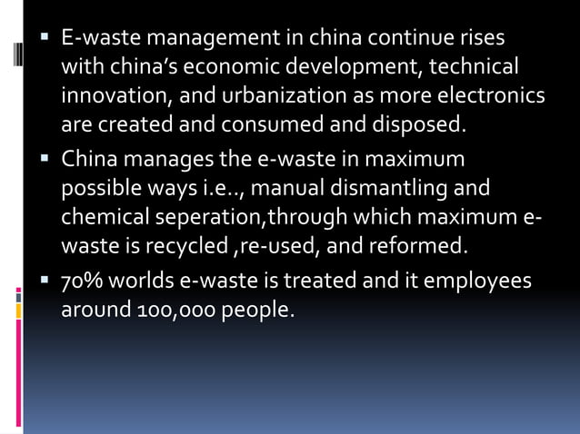 E waste management ppt | PPTX