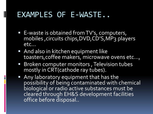 E waste management ppt | PPTX