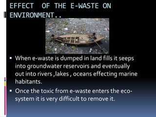 E waste management ppt | PPTX