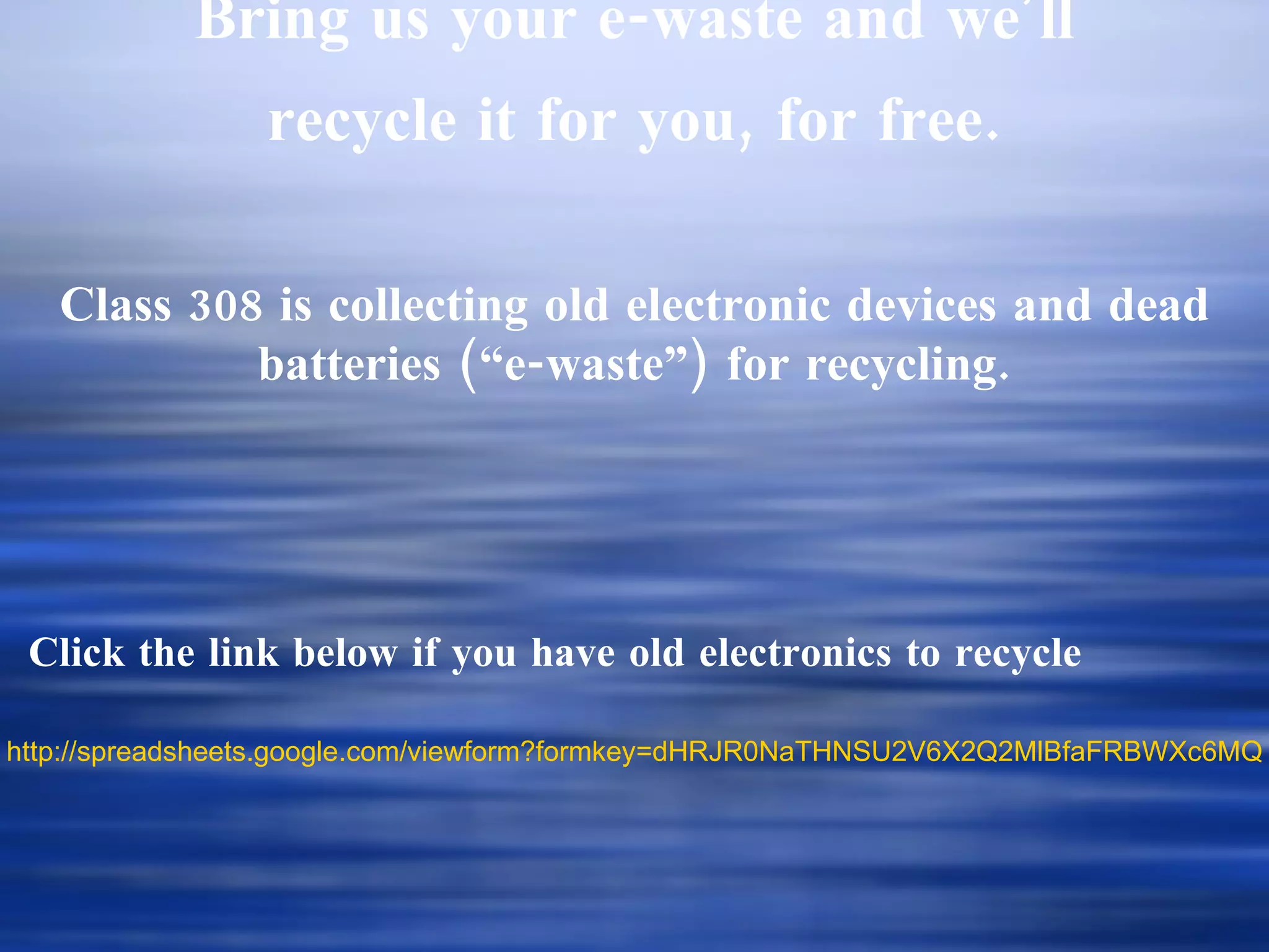 E waste presentation | PPT | Environmental Services Industry | Industries