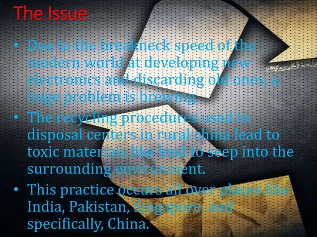 E waste project | PPT