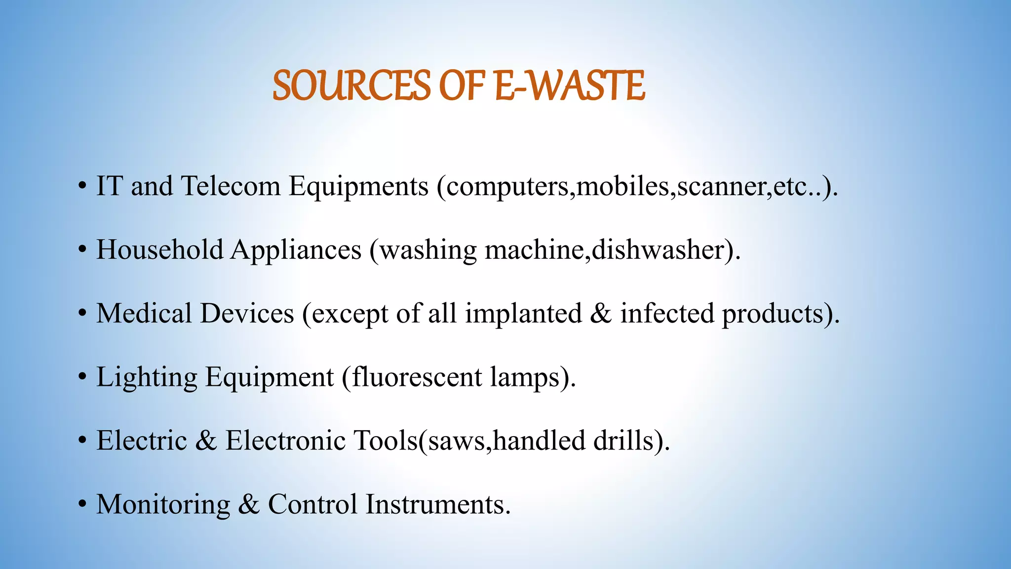 E waste recycling bca | PPT | Free Download