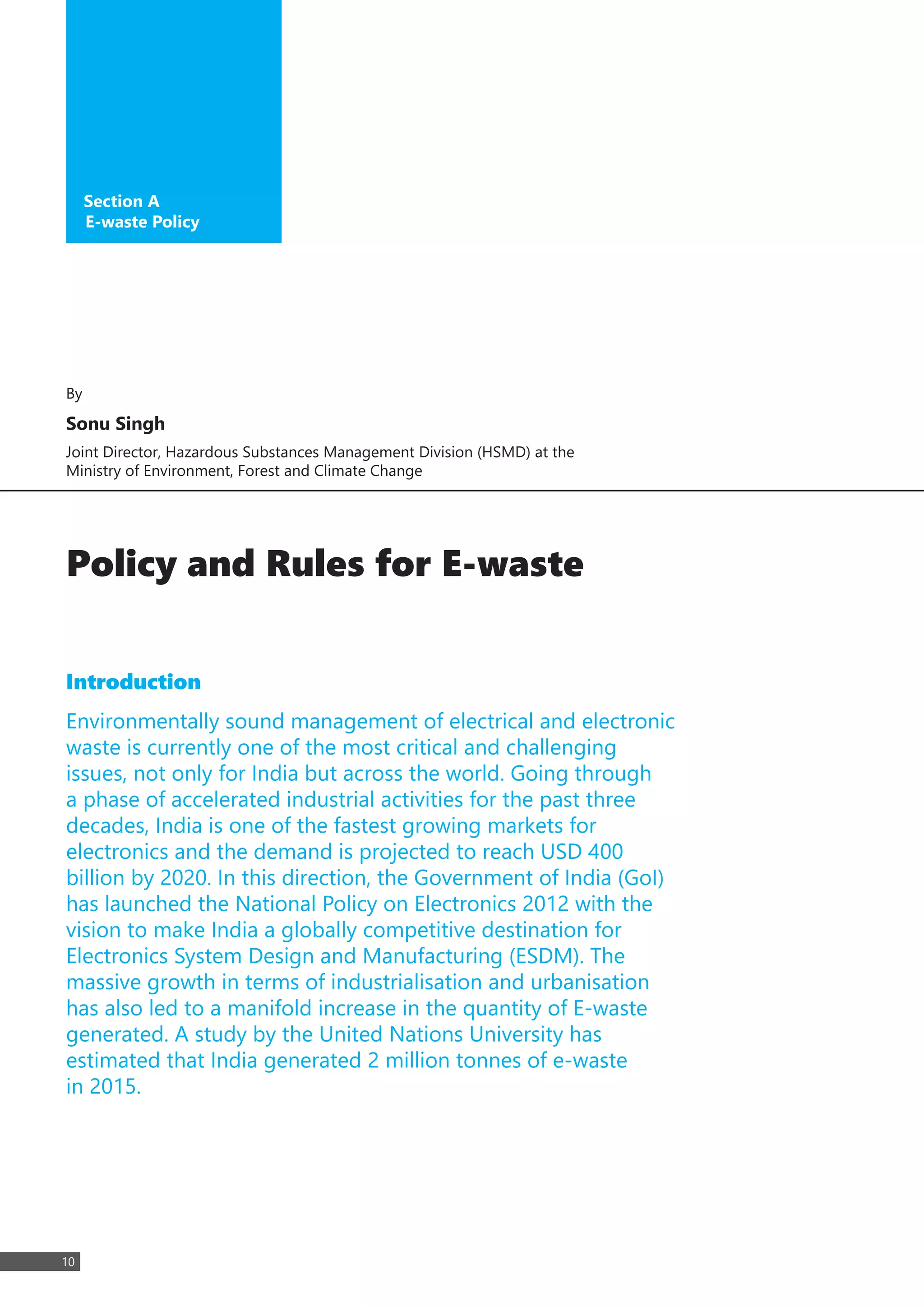 E-waste Roadmap 2023 for India | PDF