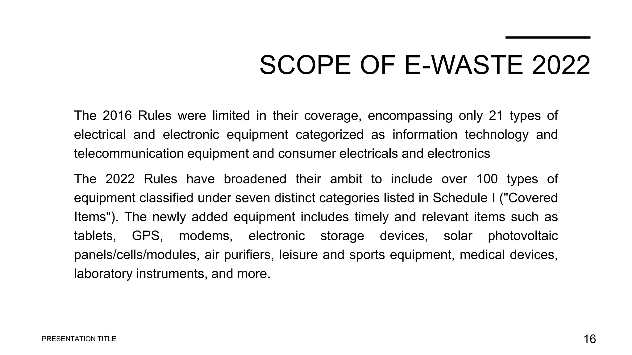 E-WATSTE management and handling rules | PPTX