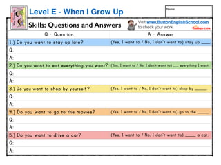 E - When I Grow Up | PPT