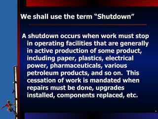 E0 shut downs-safety-class | PPT