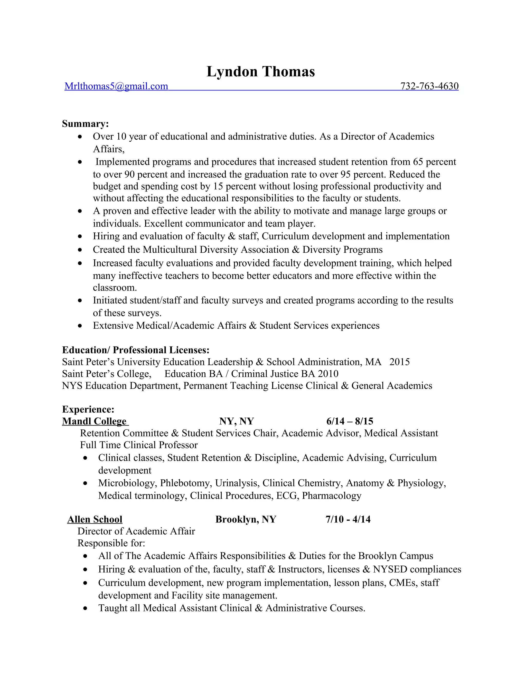 lyndon thomas resume 3 | DOC