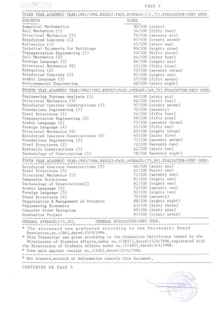 Academic Transcript_civil Engineering | PDF