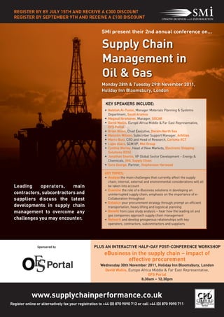 E 006 Supply Chain Management In Oil & Gas | PDF
