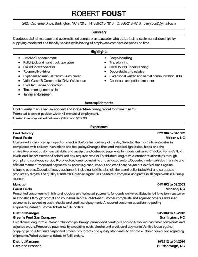 Robert Foust Resume | PDF