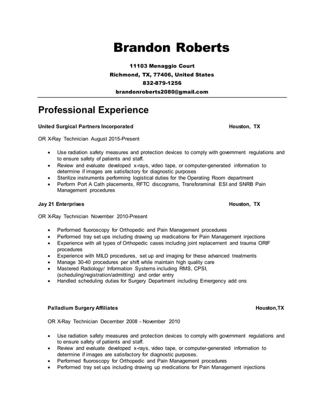 Brandon Roberts Resume 2015 | DOCX