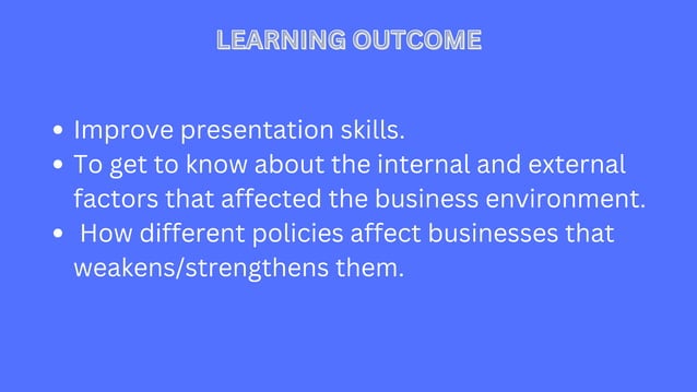Internal and external factors impact on a business | PPT