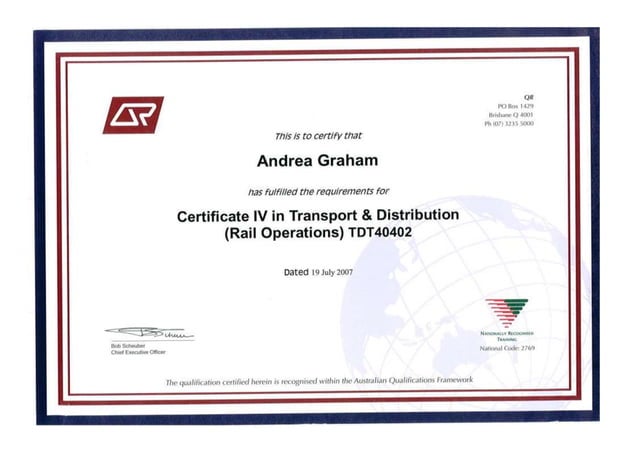 cert IV transport distribution | DOCX