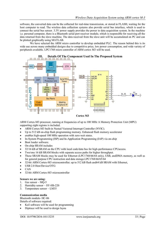 Wireless Data Acquisition System Using ARM Cortex M-3 | PDF