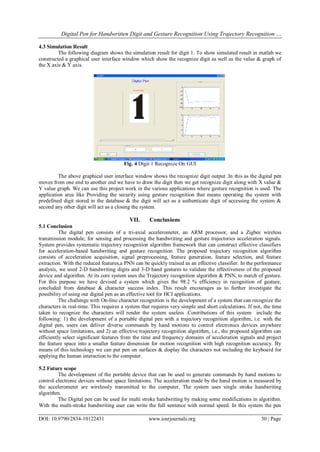 Digital Pen for Handwritten Digit and Gesture Recognition Using Trajectory Recognition Algorithm ...