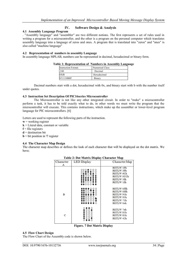 Implementation of an Improved Microcontroller Based Moving Message ... Implementation of an Improved Microcontroller Based Moving Message ...