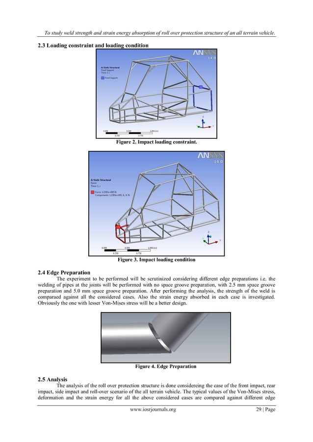 To Study Weld Strength and Strain Energy Absorption of Roll Over ...